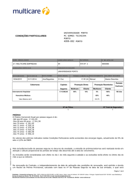 Proposta de Seguro de Saúde Individual Multicare Farmacêuticos