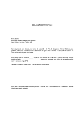 “Exmos. Senhores, Junto cópia da carta nesta data enviada