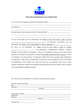 Modelo de TCLE – Relato de caso